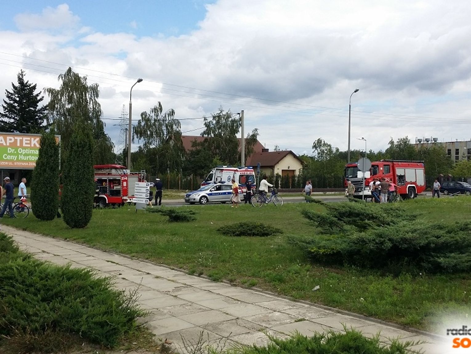 Zdarzenie drogowe w okolicach szpitala w Sochaczewie